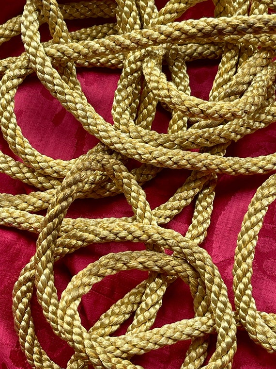 Antique Gold Metallic Rope Trim Piping Cord 4.5 YARDS - Etsy
