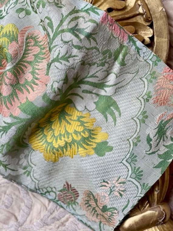 18th Century French Silk Brocade FLOWERS - Etsy