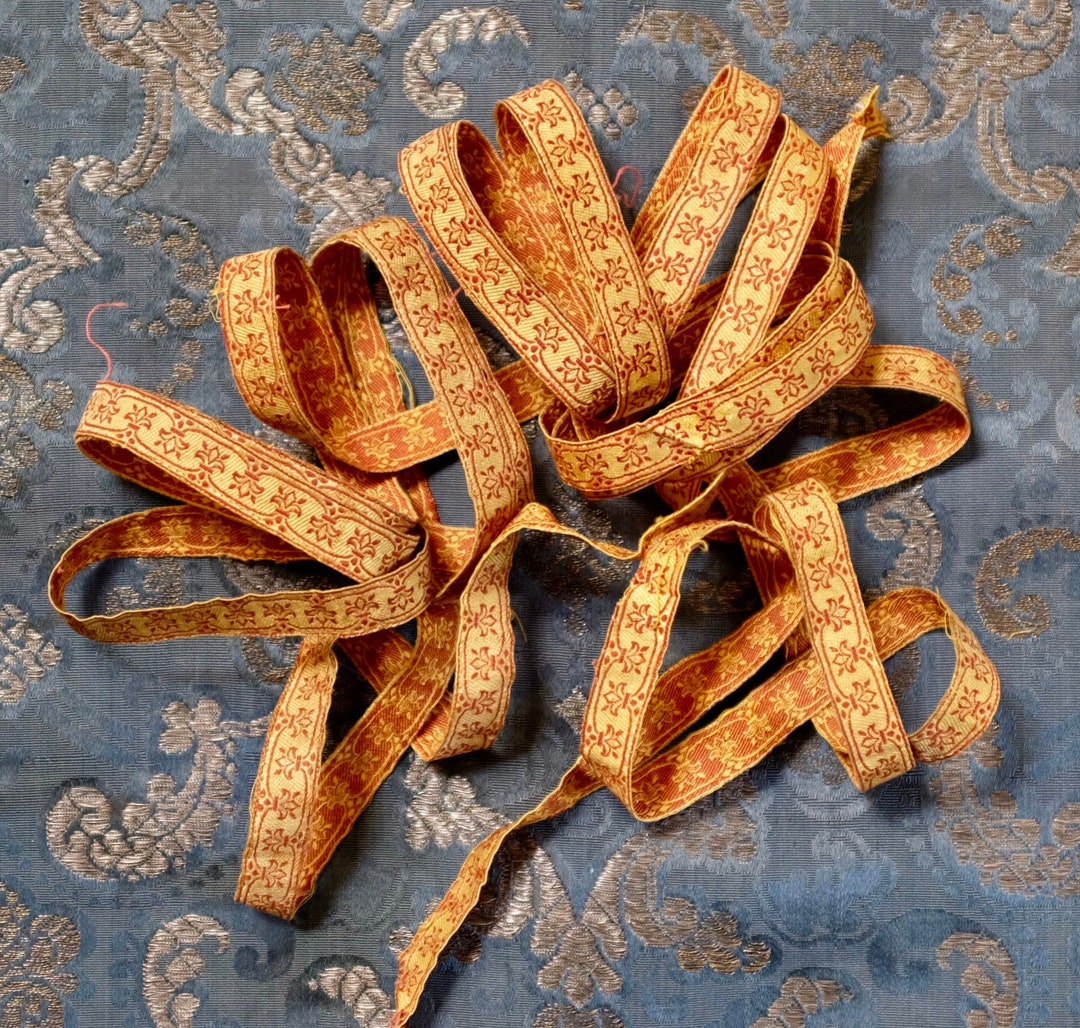 Antigua Passementerie Trenza brocada de seda francesa - Etsy España