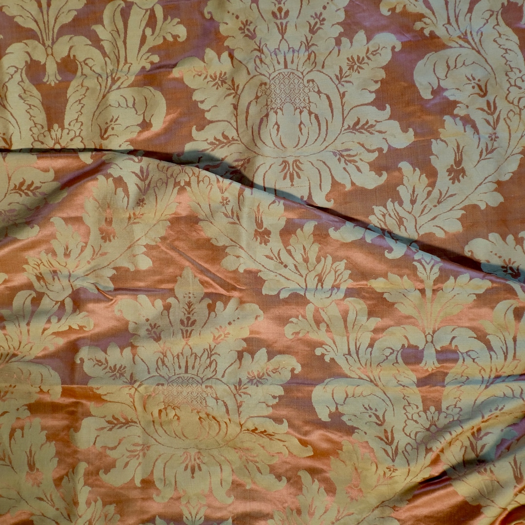 Antique French Silk Damask - Etsy