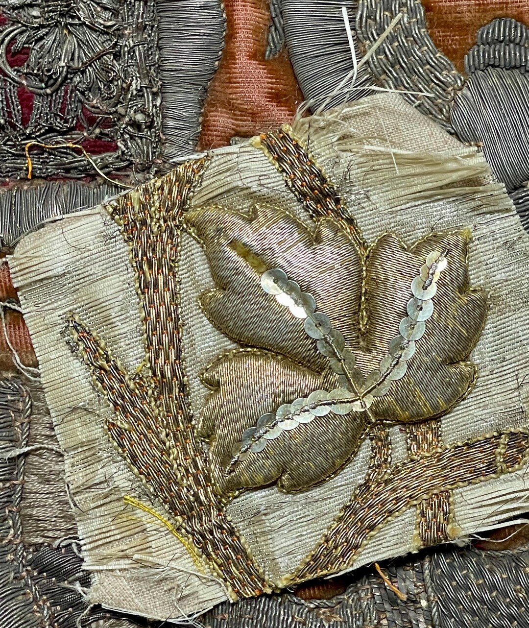 Antique Gold Metallic Applique Leaf - Etsy