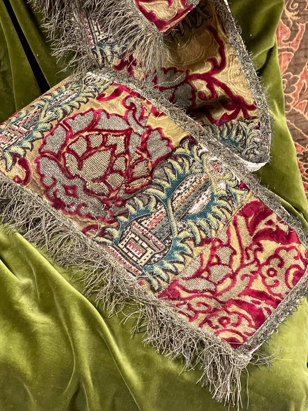 16th Century Renaissance Silk Velvet Valance Pomegranates - Etsy
