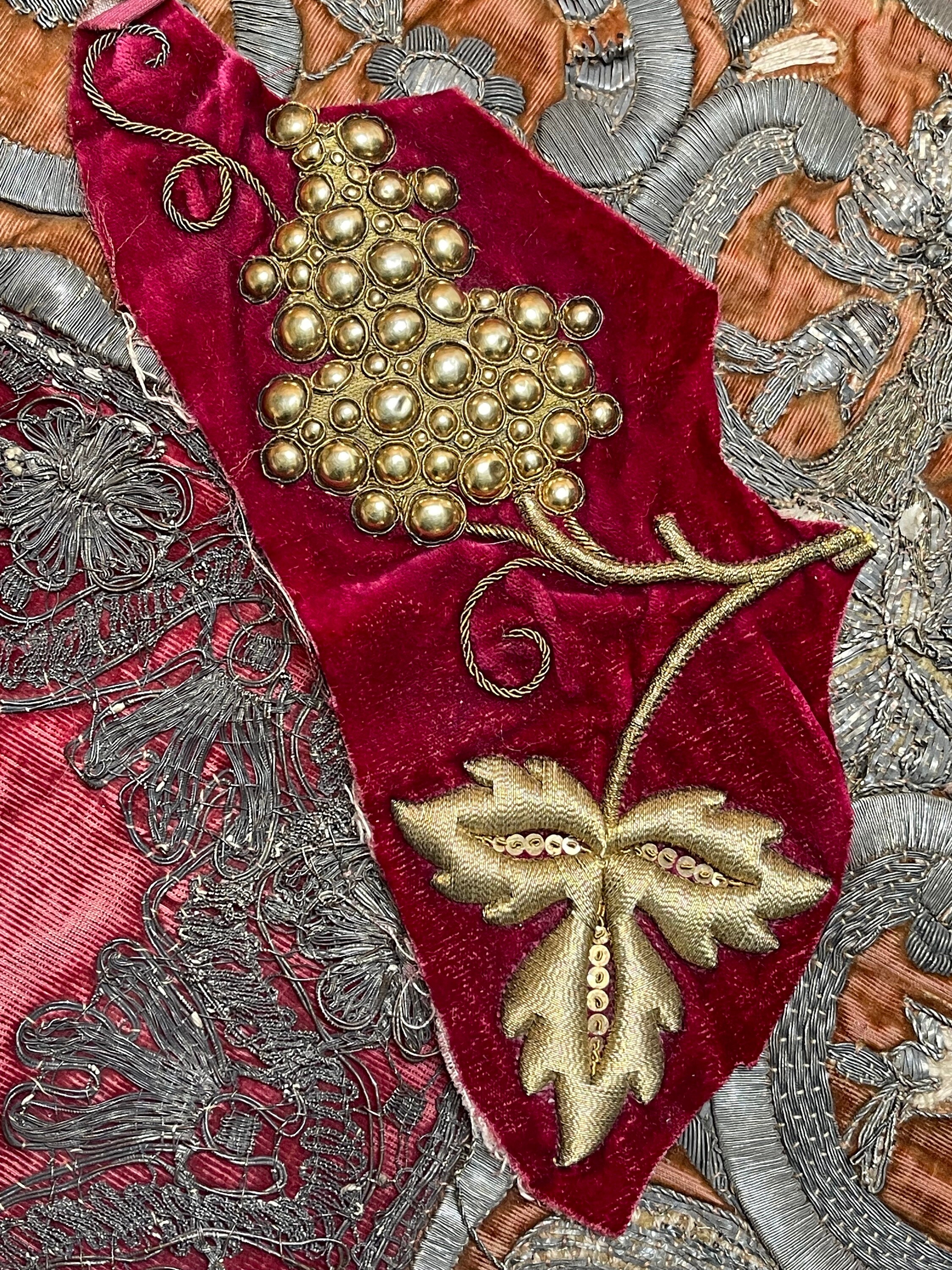 Antique Gold Metallic Grape Vine Applique - Etsy