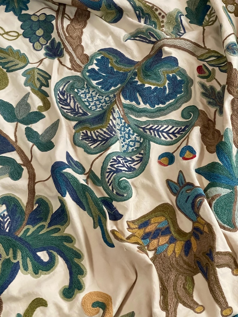 Crewelwork Panel Indienne Palampore Tree of Life Design - Etsy