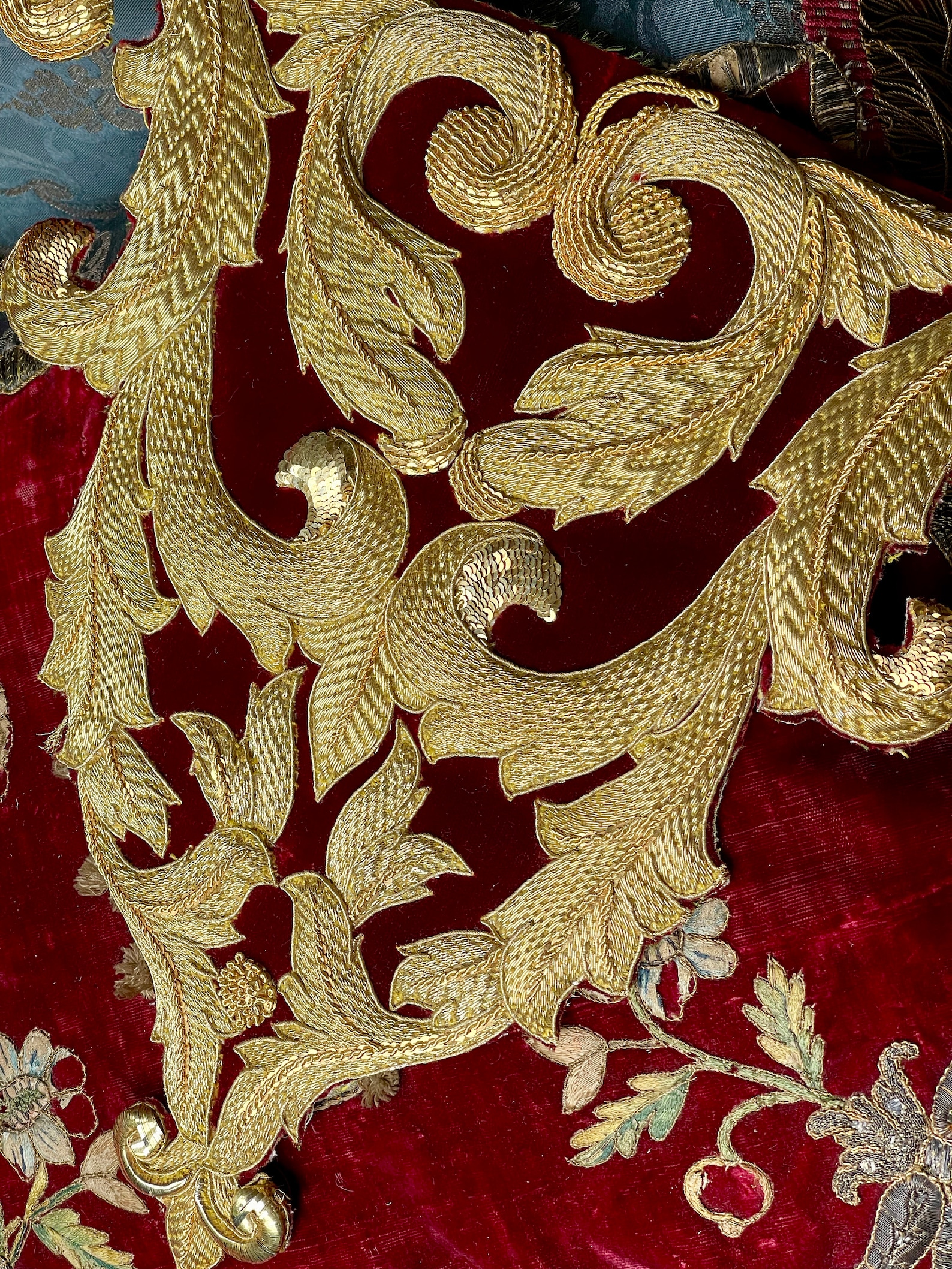 Gold Work Embroidery Spanish Bullion Applique Baroque Panel - Etsy