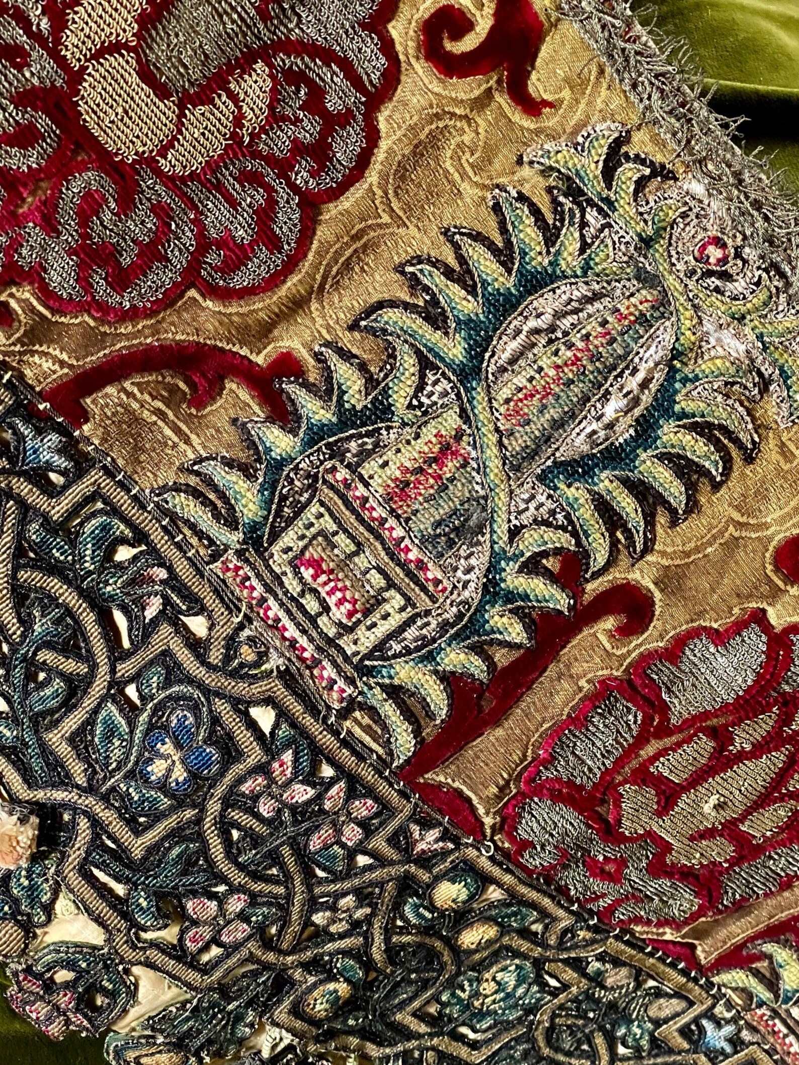 16th Century Renaissance Silk Velvet Valance Pomegranates - Etsy