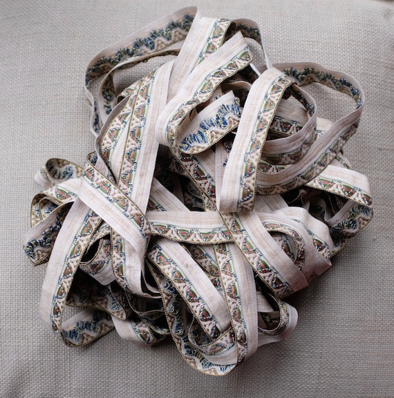 1 YARD Antique French Braid Ribbon Trim Brocaded Passementerie | Etsy