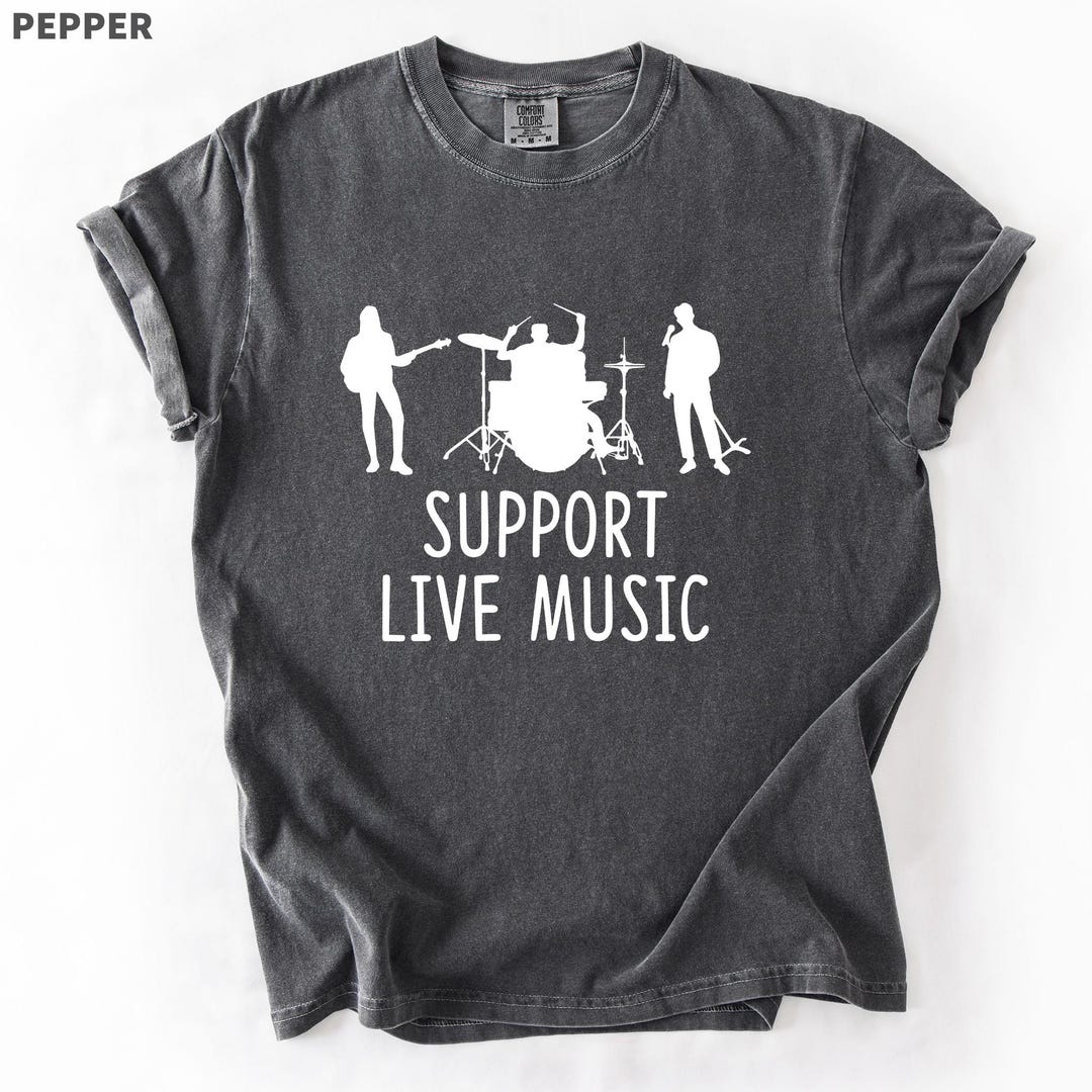 Support Live Music Comfort Colors® T-shirt - Etsy
