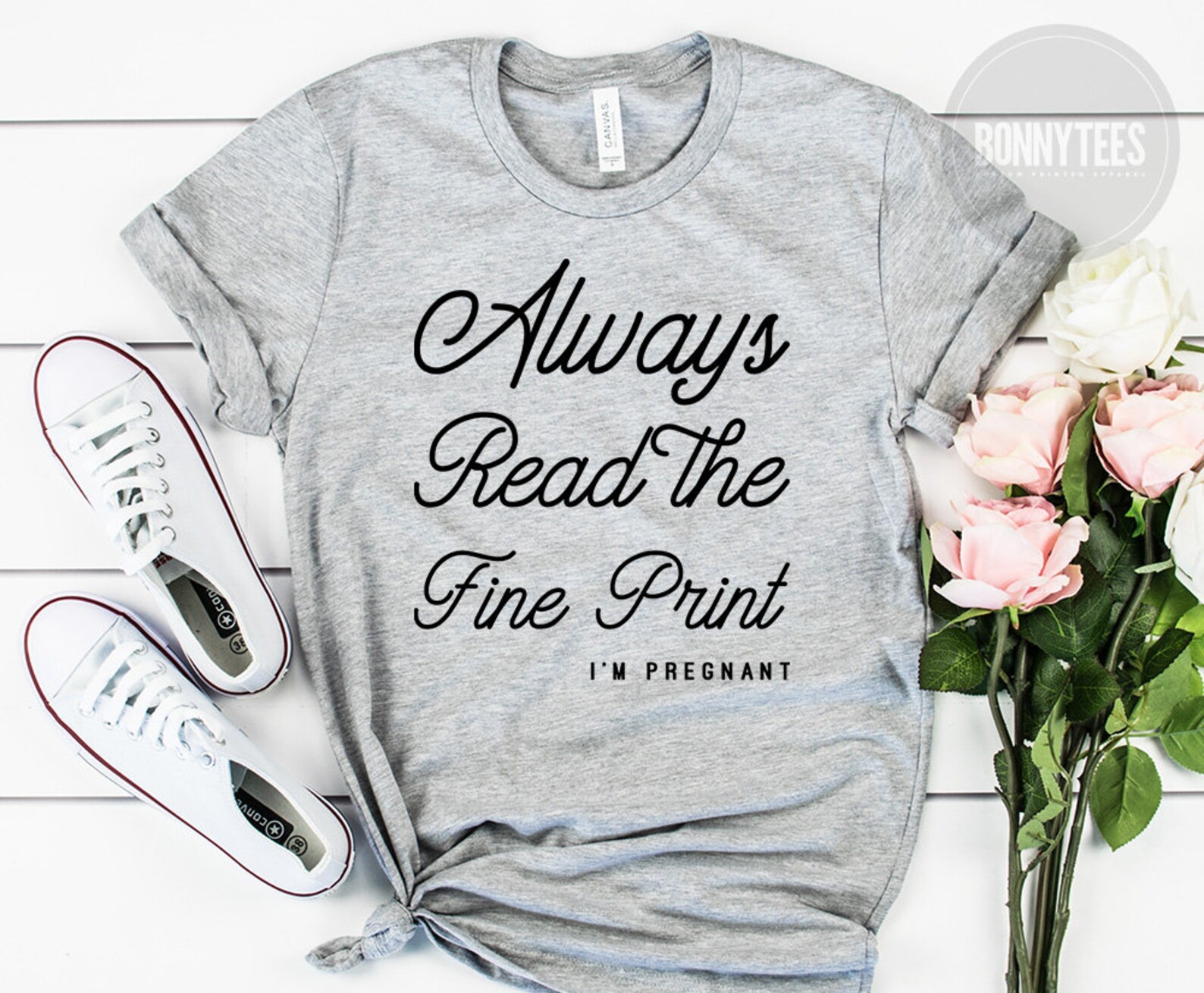 Always Read the Fine Print T-shirt Pregnancy Reveal T-shirt | Etsy