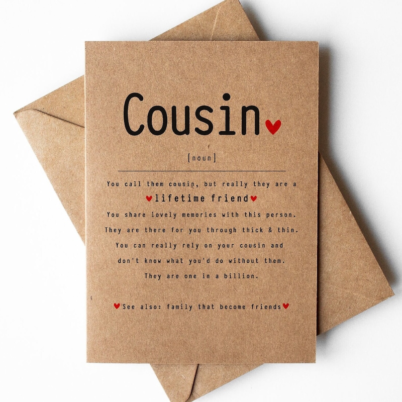Funny Cousin Card - Etsy