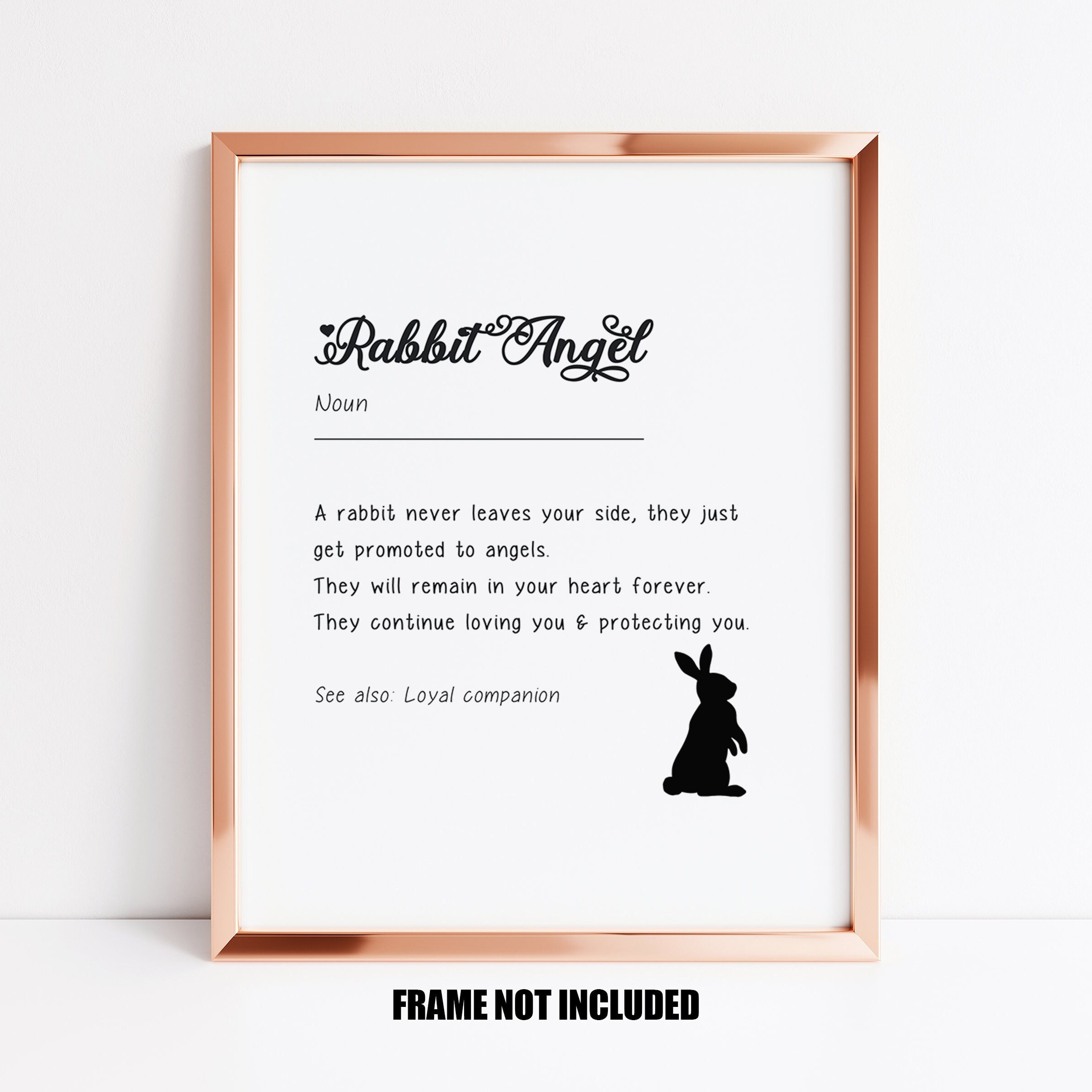 Rabbit Angel Definition Print Rabbit Loss Rabbit Memorial - Etsy