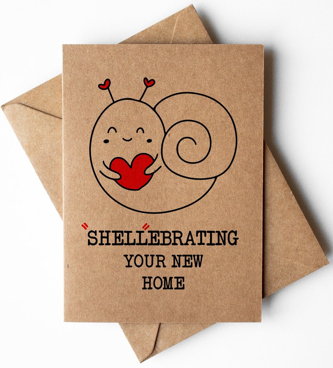 Snail New Home Card, Cute New Home Card, Moving Out Card, Celebrating ...