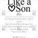 Like a Son Definition Art Print, Gift for Bonus Son, Gift for Stepson ...