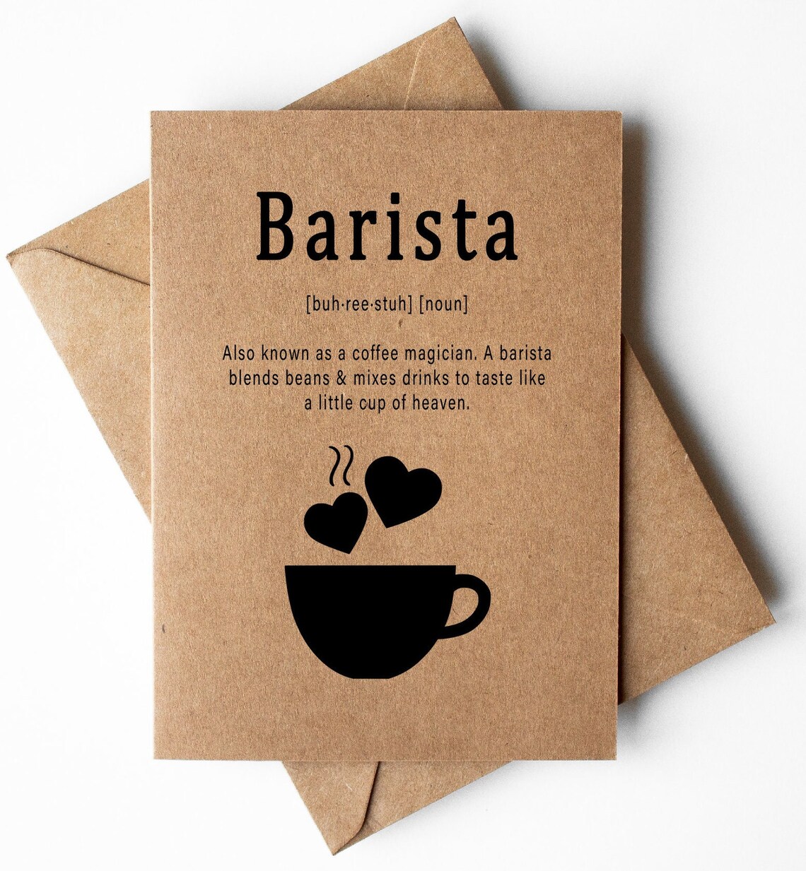 Barista Definition Card or Art Print, Gift for Barista, Card for ...