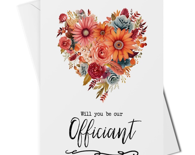 Will You Do Us the Honor of Marrying Us Officiant Asking Card, Will You ...