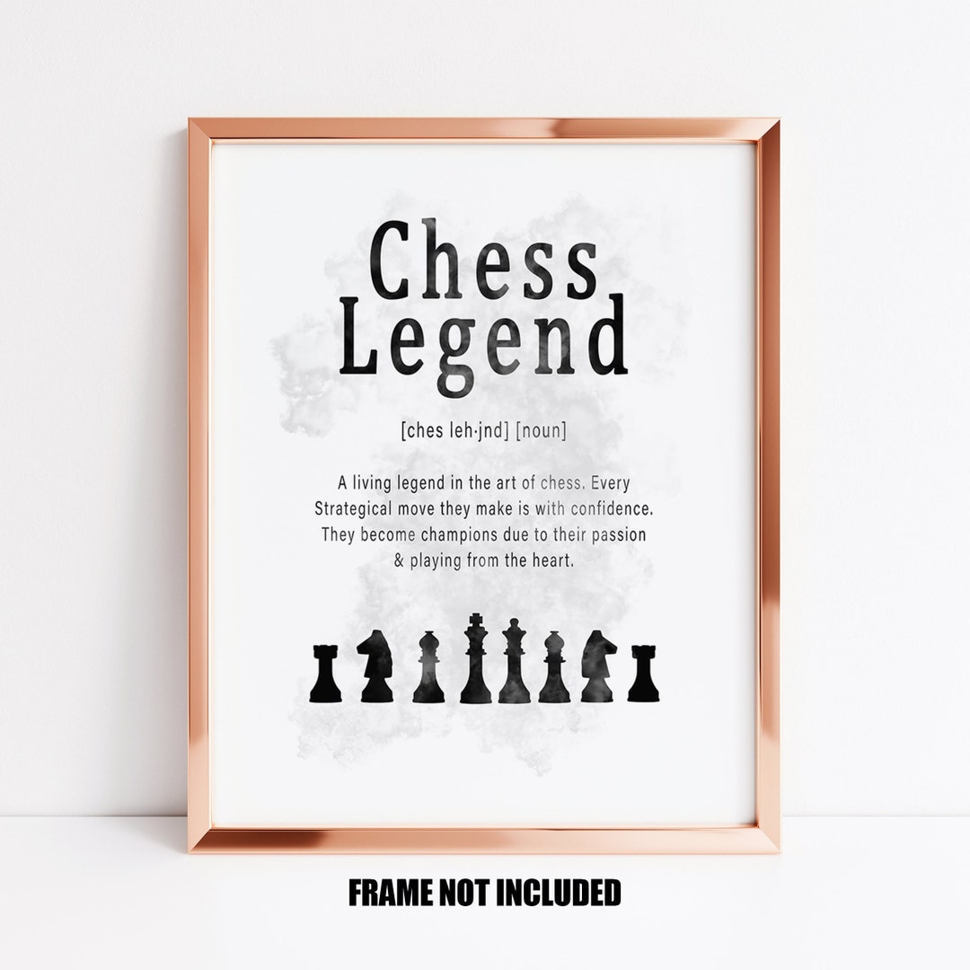 Chess Legend Definition Card or Art Print, Gift for Chess Player, Card ...