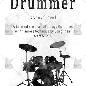Drummer Definition Greetings Card, Drum Player Card, Drums Birthday ...