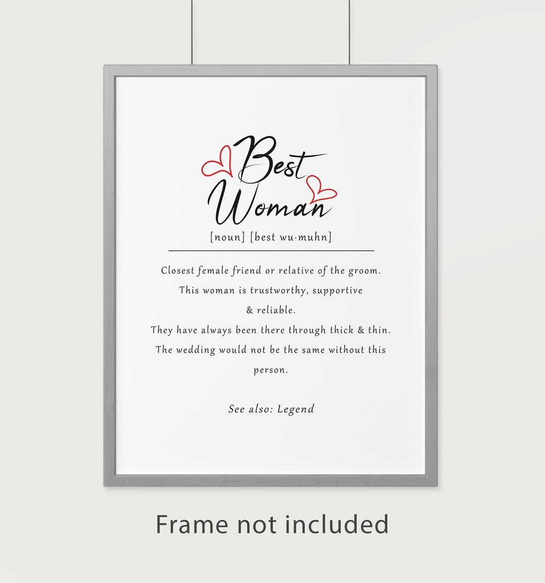 Best Woman Definition Print Best Woman Gift Best Woman - Etsy