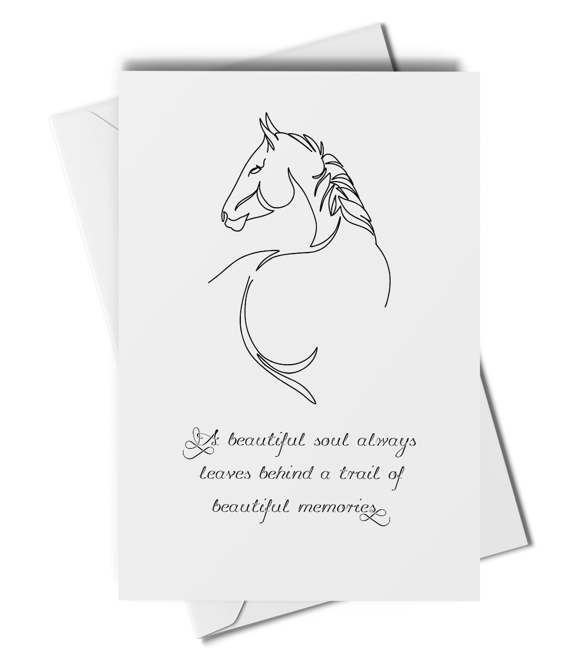 Horse Sympathy Card or Art Print, Horse Memorial Gift, Horse ...