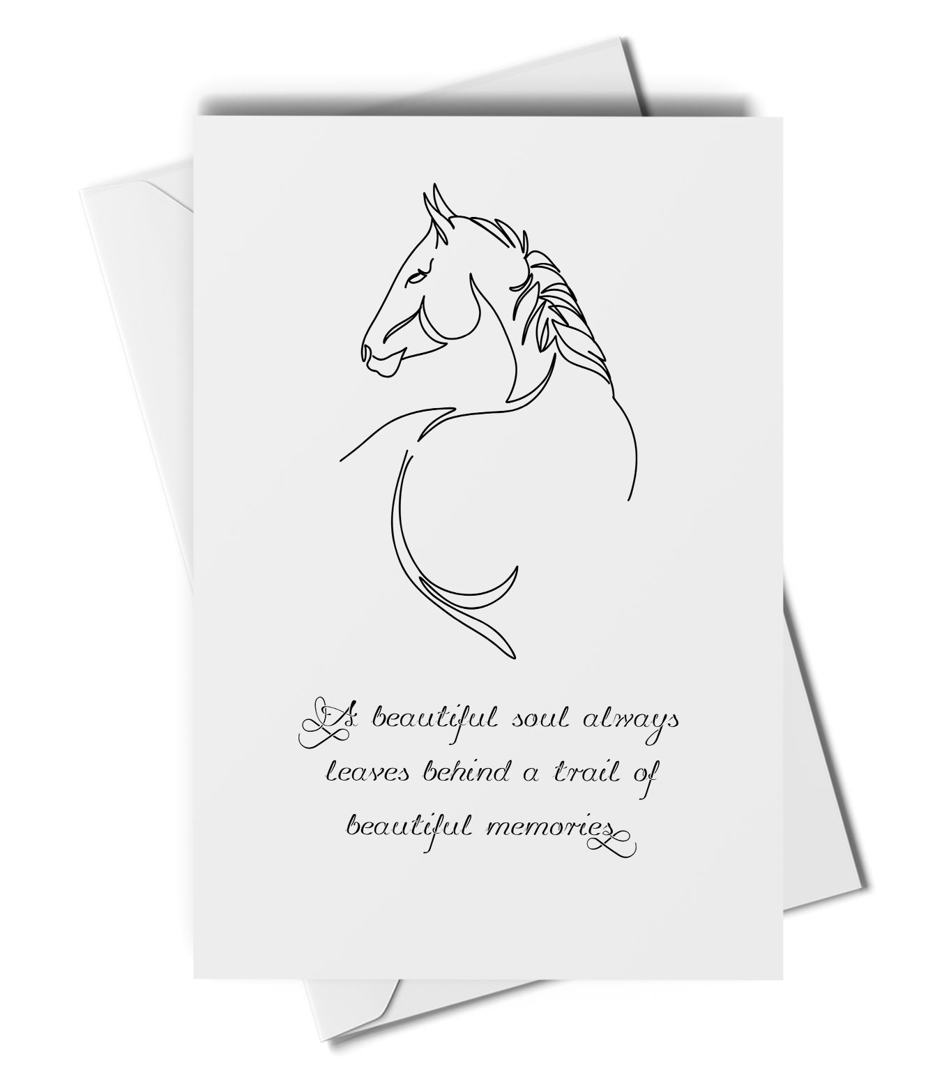 Horse Sympathy Card or Art Print, Horse Memorial Gift, Horse ...