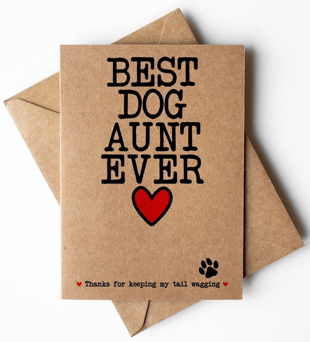 Dog Aunt Card, Card From Dog to Auntie, Dog Aunt Birthday Card, Dog ...