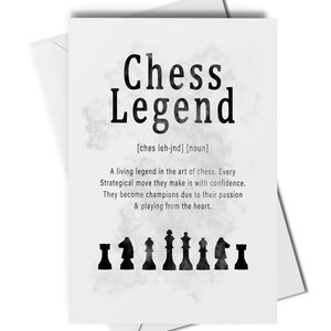 Chess Legend Definition Card or Art Print, Gift for Chess Player, Card ...