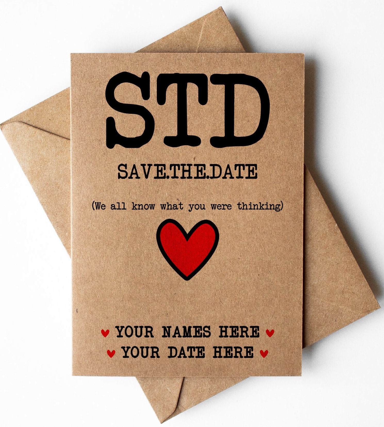 Personalised Funny Save the Date Cards, STD Cards, Funny STD Card, Joke ...