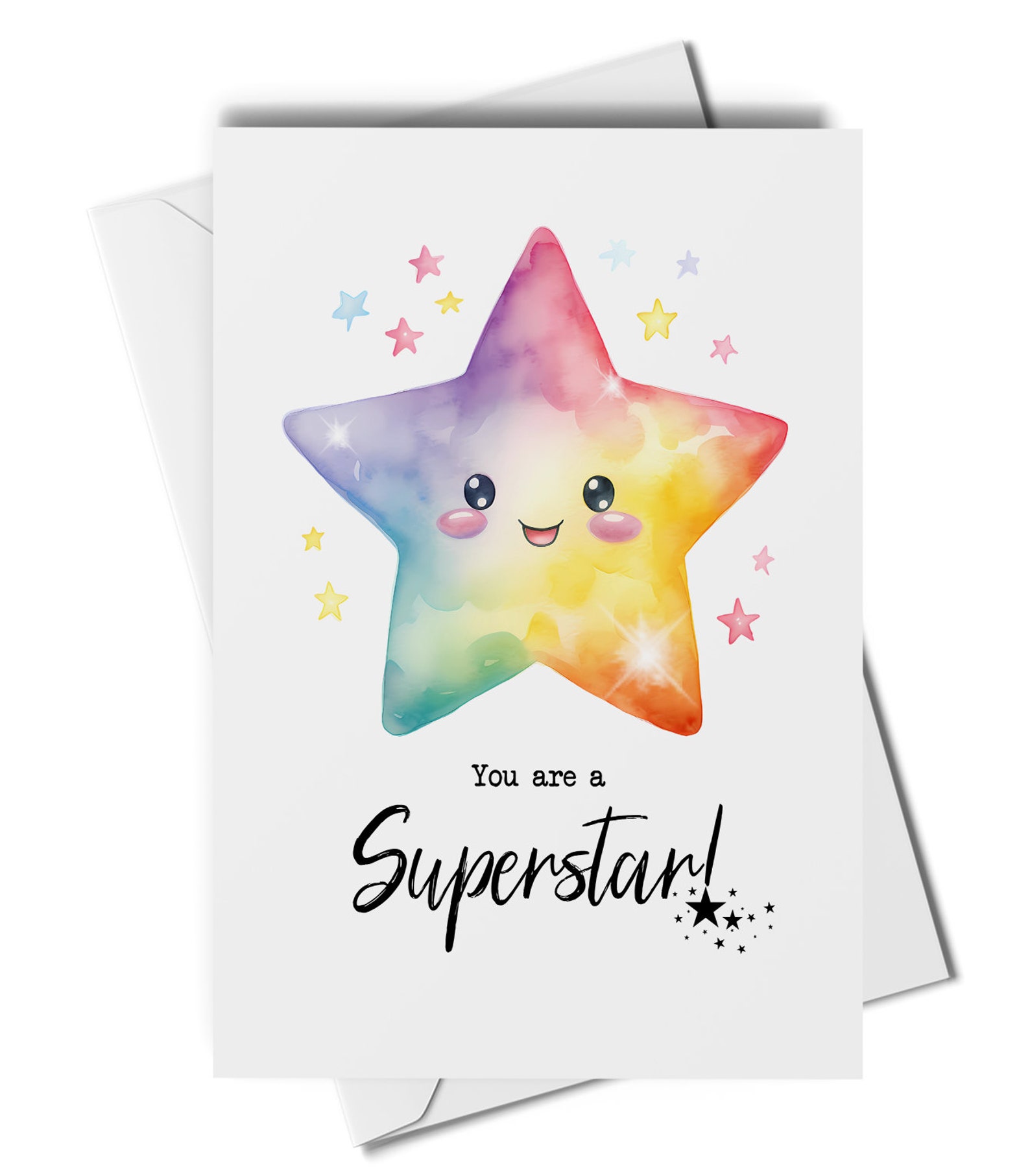 You Are a Superstar Card, Well Done Card, You Passed Card, Appreciation ...