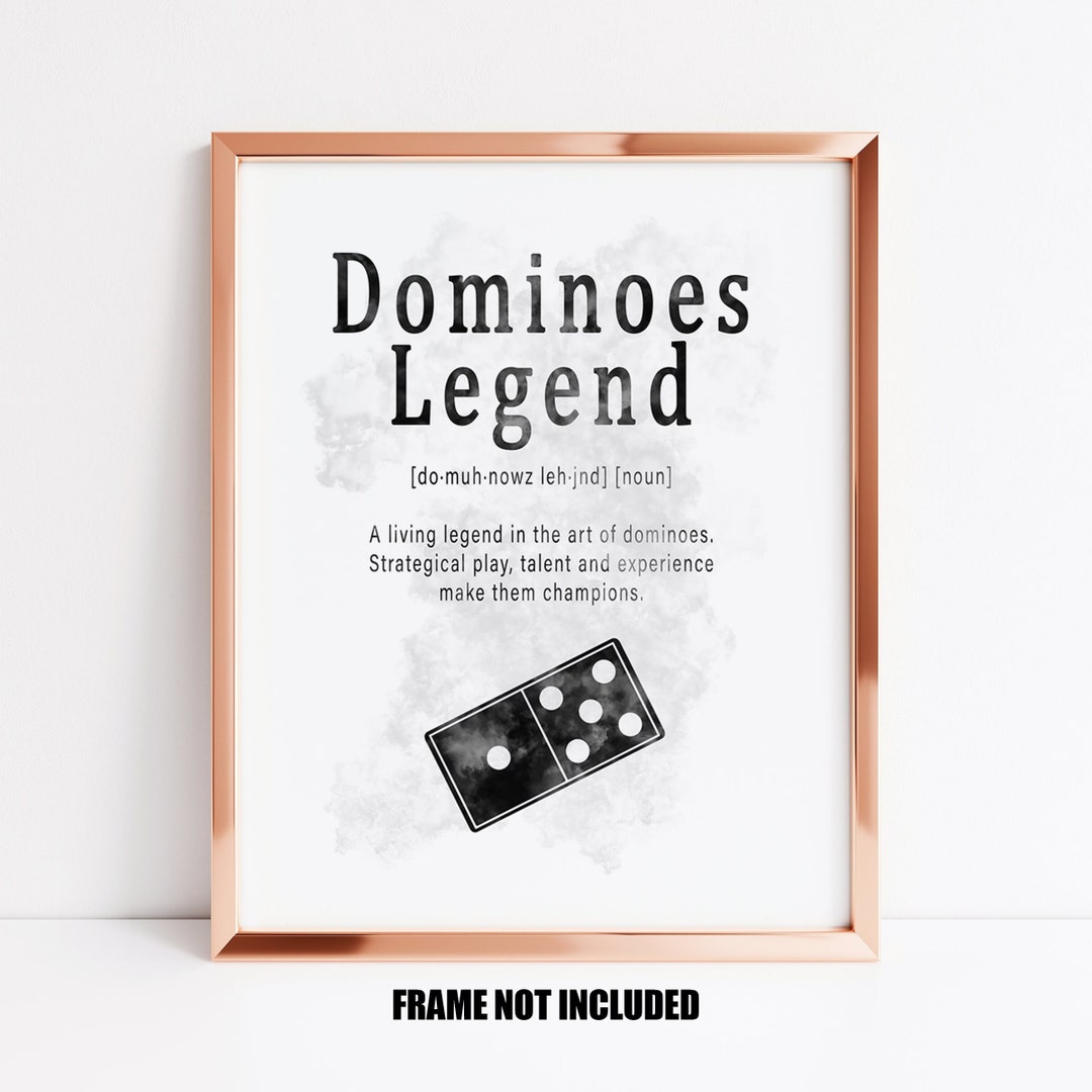 Dominoes Legend Definition Card or Art Print, Gift for Dominoes Player ...