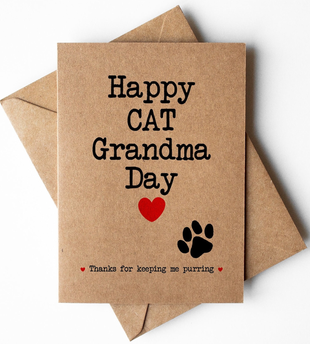 Happy Cat Grandma Day Card, Grandma Day Card From the Cat, Cat Grandma ...