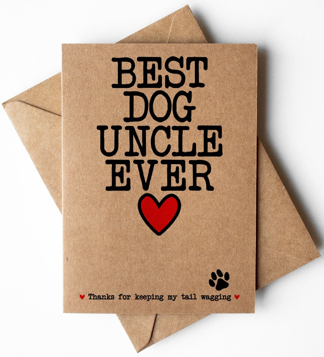 Dog Uncle Card, Card From the Dog to Their Uncle, Cards From the Dog ...