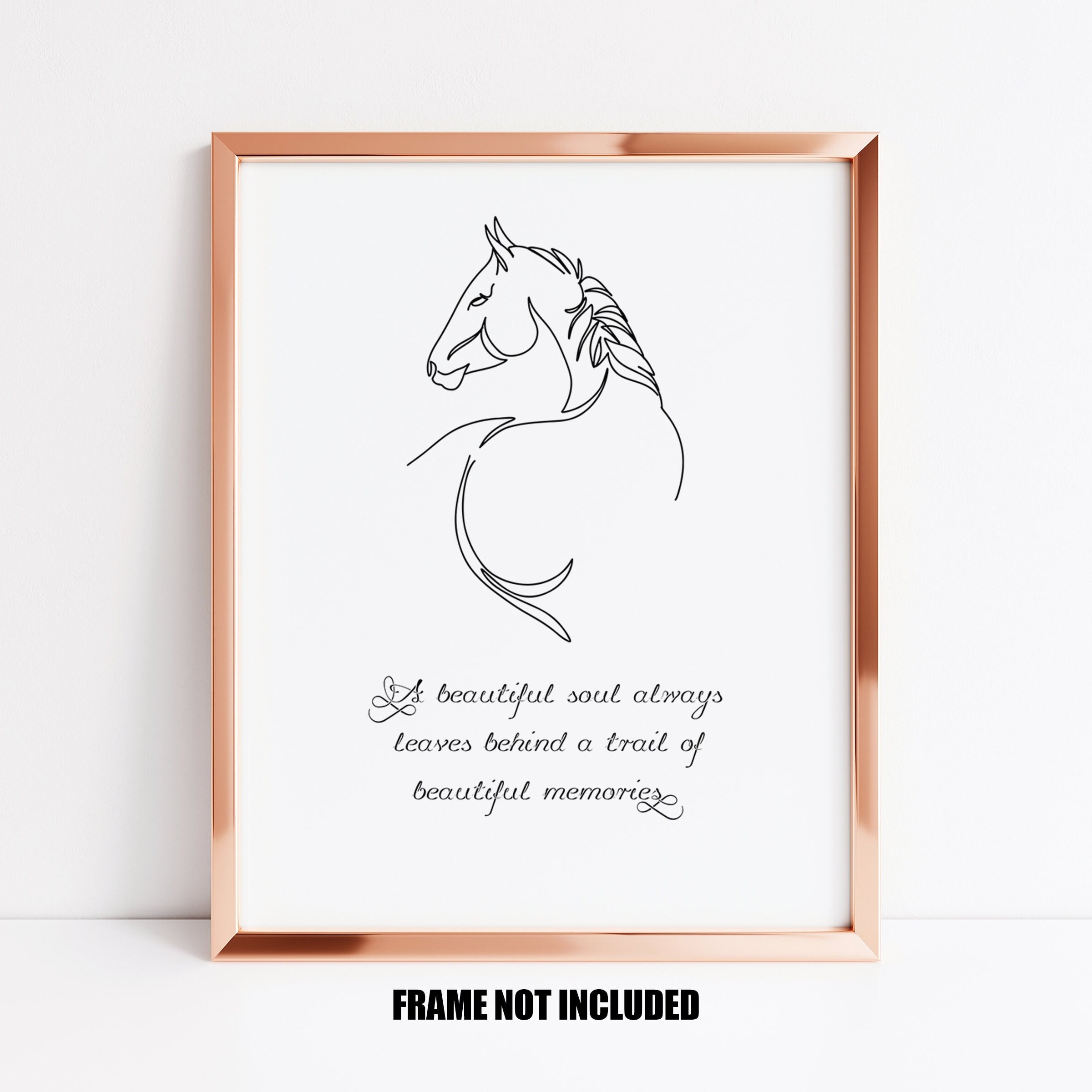 Horse Sympathy Card or Art Print, Horse Memorial Gift, Horse ...