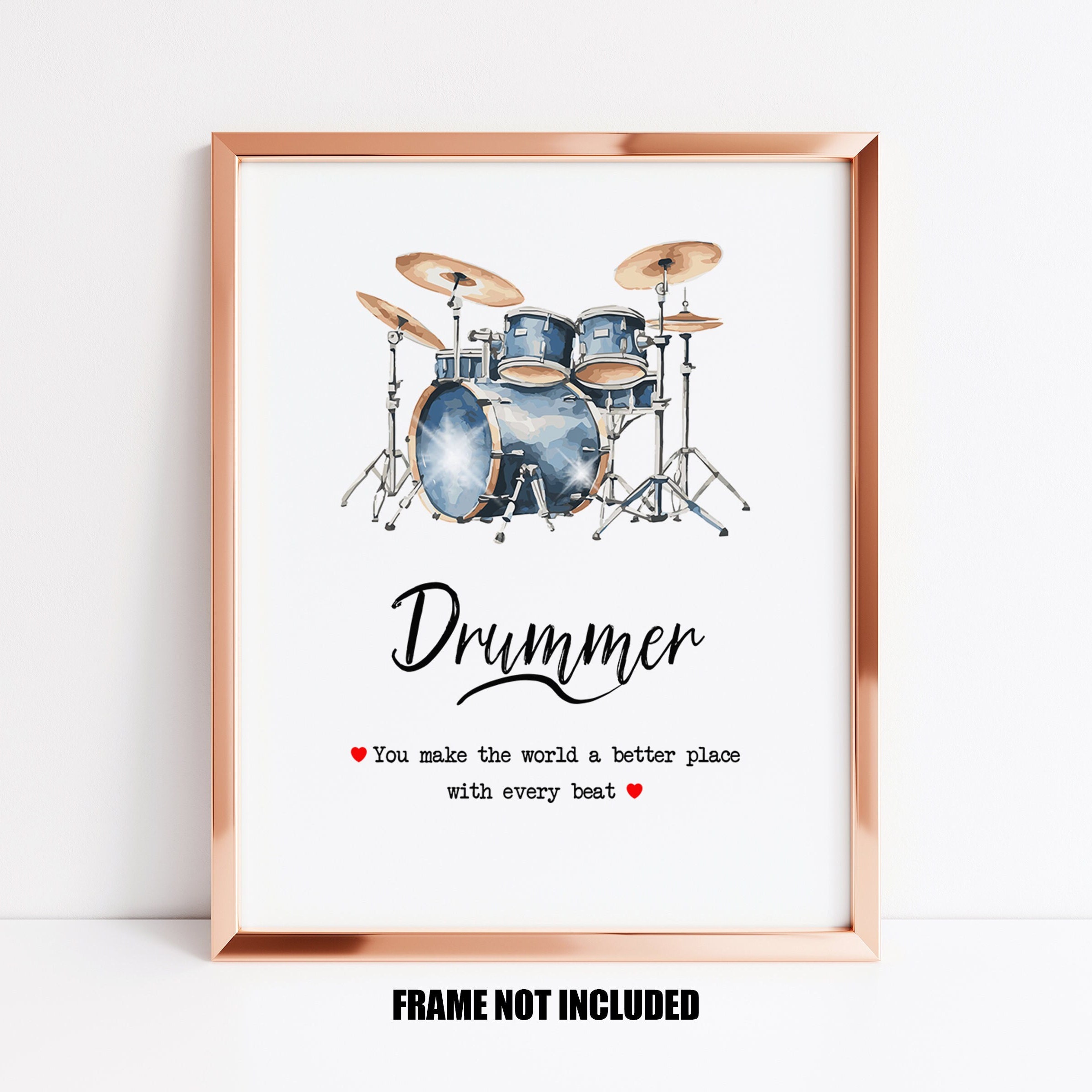 Drummer Art Print, Gift for Drum Player, Gift for Drummer, Room Decor ...