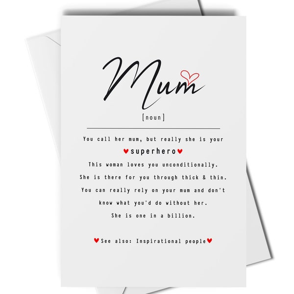 Card for Mom - Etsy