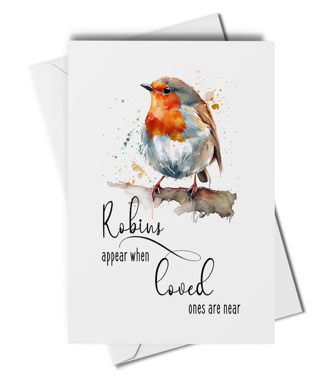 Robins Appear When Loved Ones Are Near Card, Remembrance Card, Memory ...