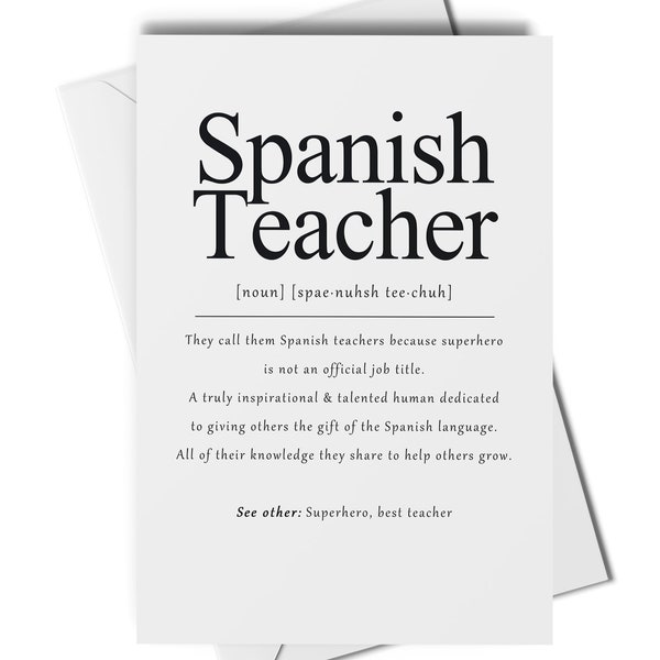 Spanish Teacher - Etsy