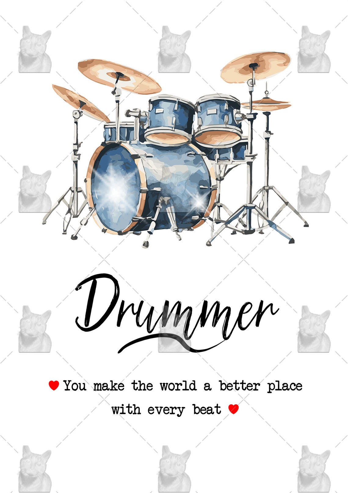 Drummer Art Print, Gift for Drum Player, Gift for Drummer, Room Decor ...