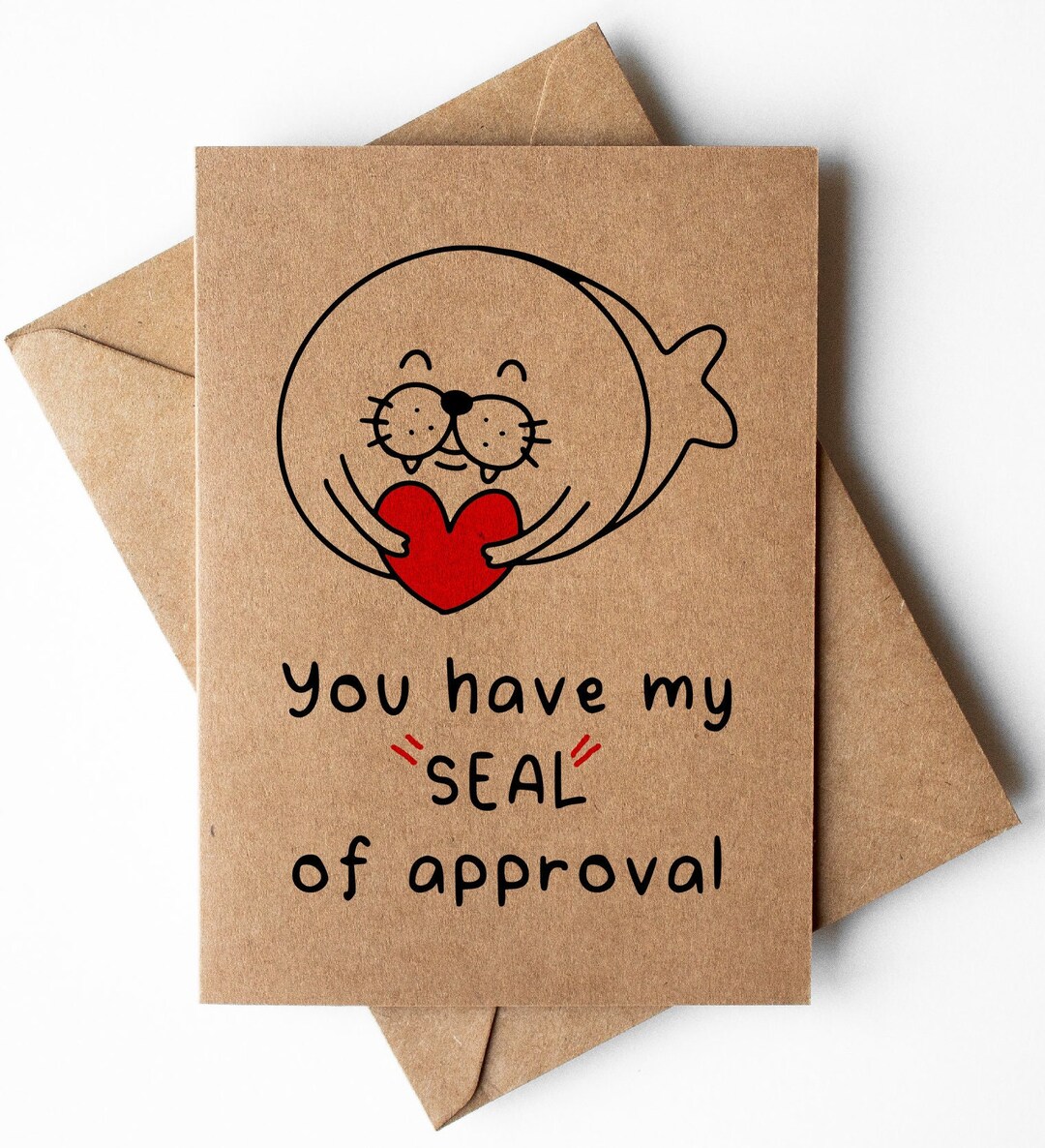 You Have My Seal of Approval Card, Seal Lover Gift, Seal Greetings Card ...