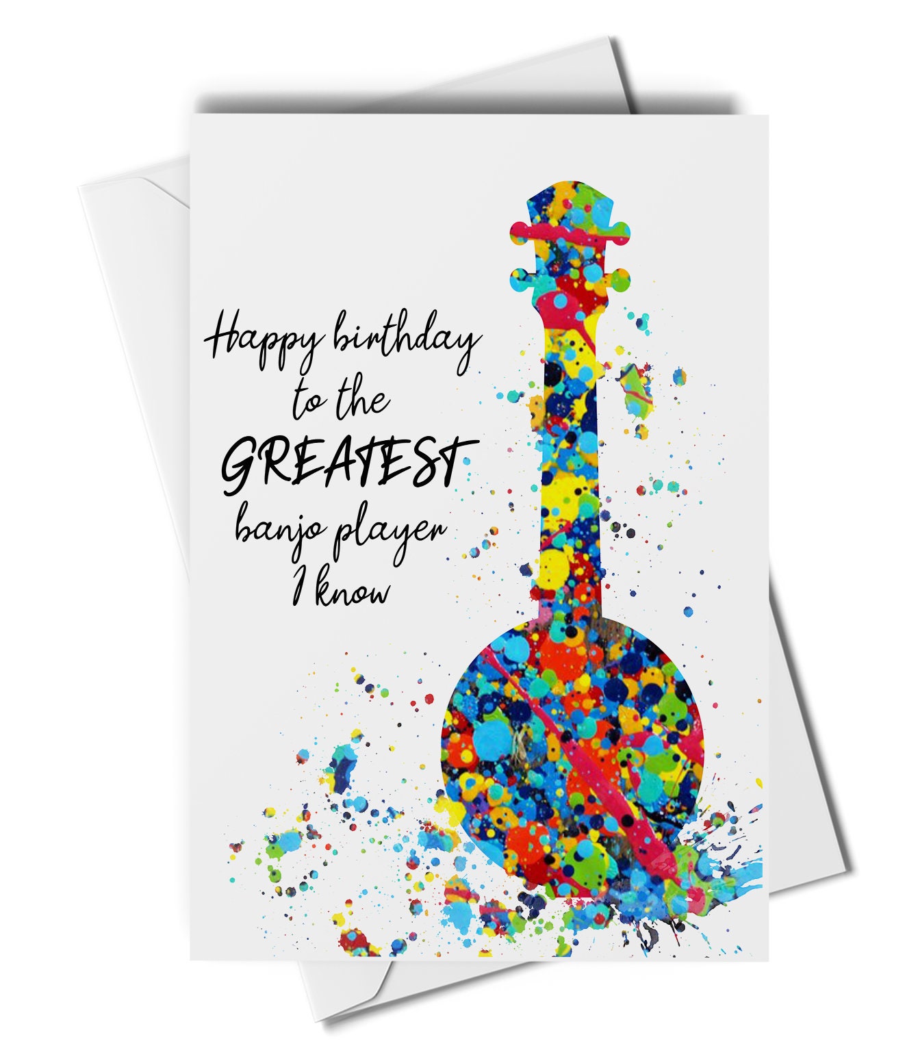Banjo Player Birthday Card, Happy Birthday to the Greatest Banjo Player ...