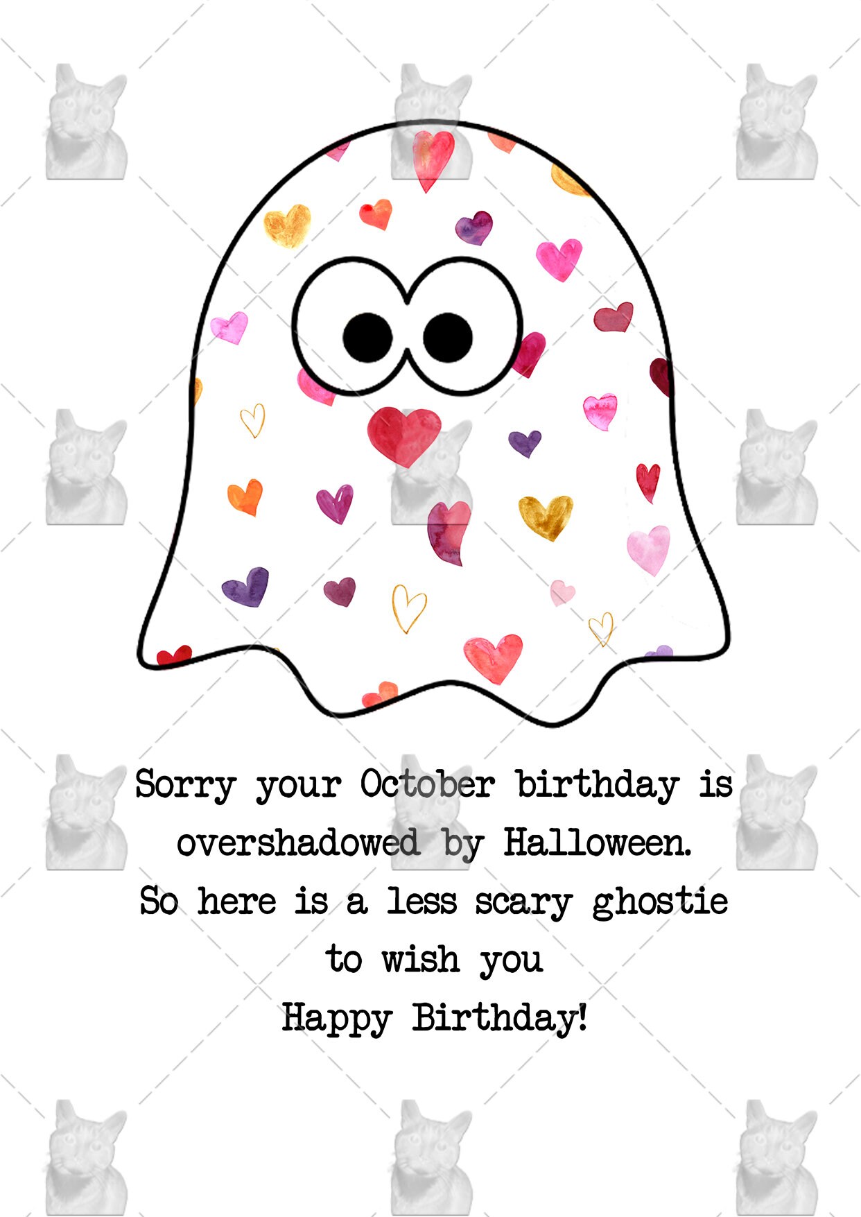 Funny October Birthday Card, Birthday Overshadowed by Halloween Card ...
