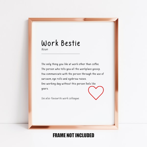 Funny Work Bestie Sign - Etsy