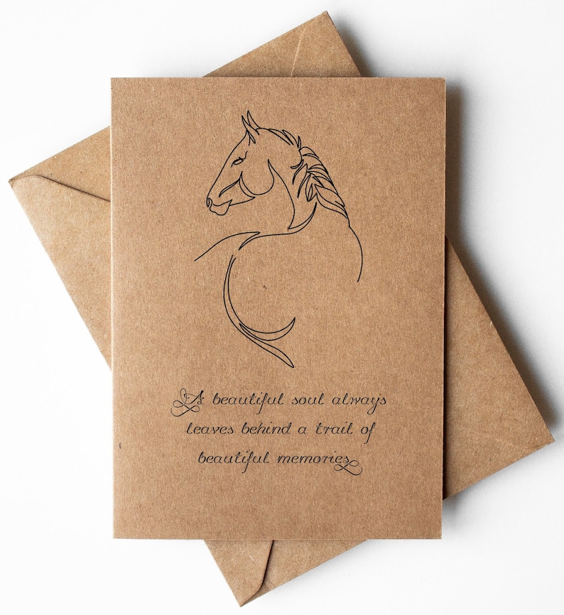 Horse Sympathy Card or Art Print, Horse Memorial Gift, Horse ...