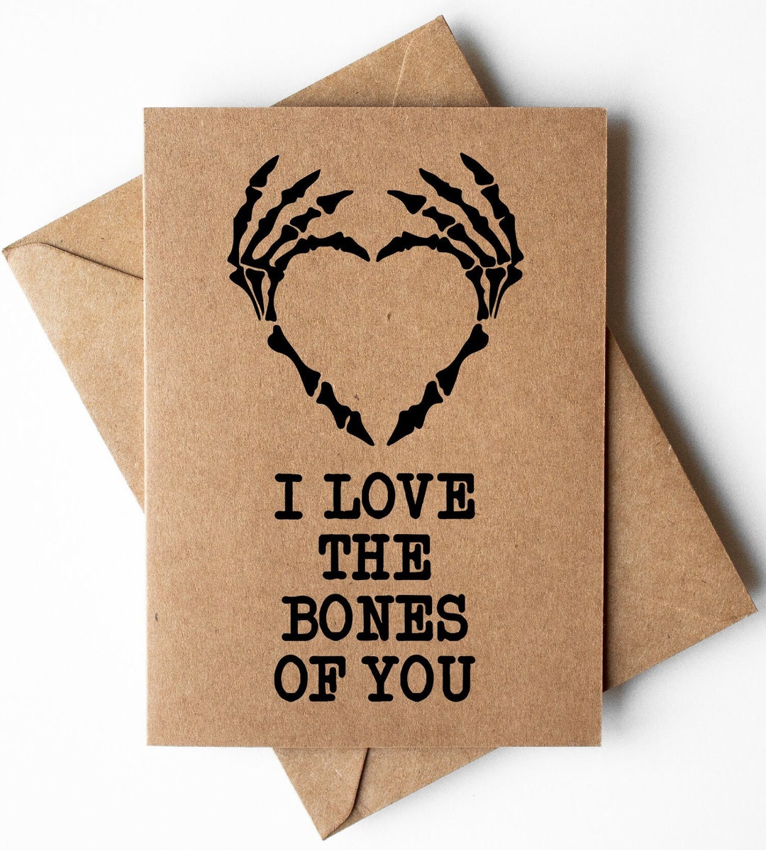 I Love the Bones of You Card, Gothic Anniversary Card, Gothic ...