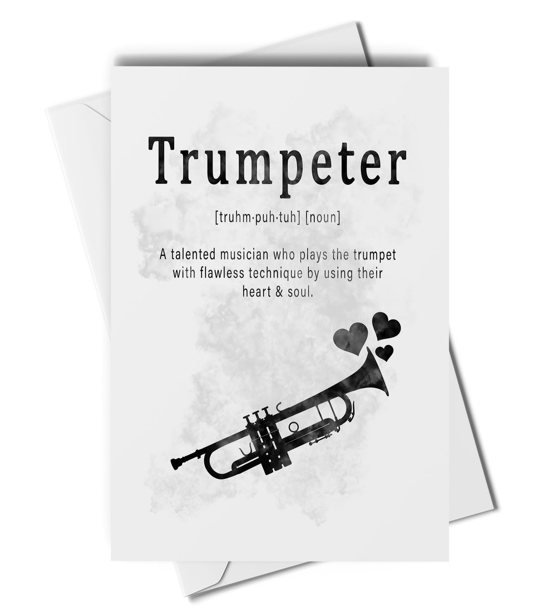 Trumpeter Definition Card, Keepsake Card for Trumpet Player, Card for ...