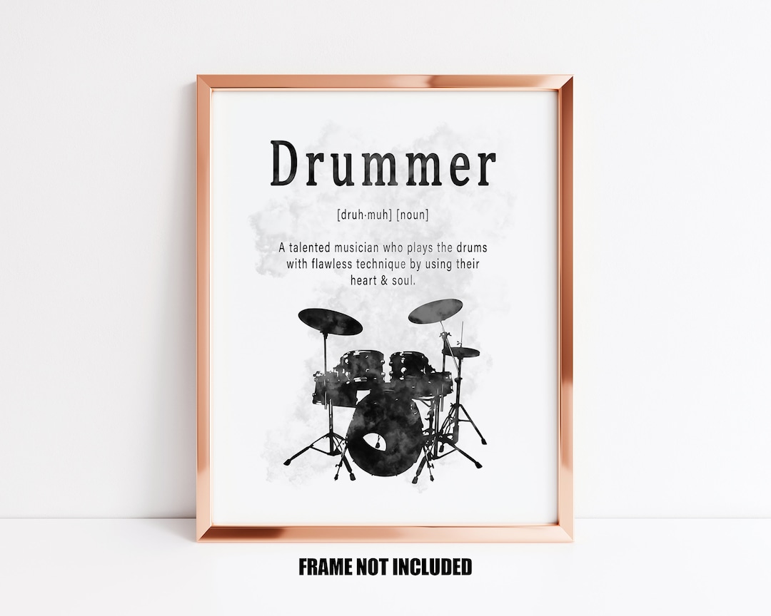 Drummer Definition Art Print, Gift for Drums Player, Gift for Drummer ...