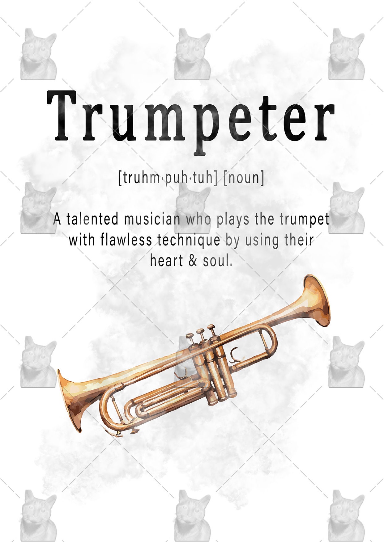 Trumpeter Definition Art Print Gift for Trumpet Player Music - Etsy
