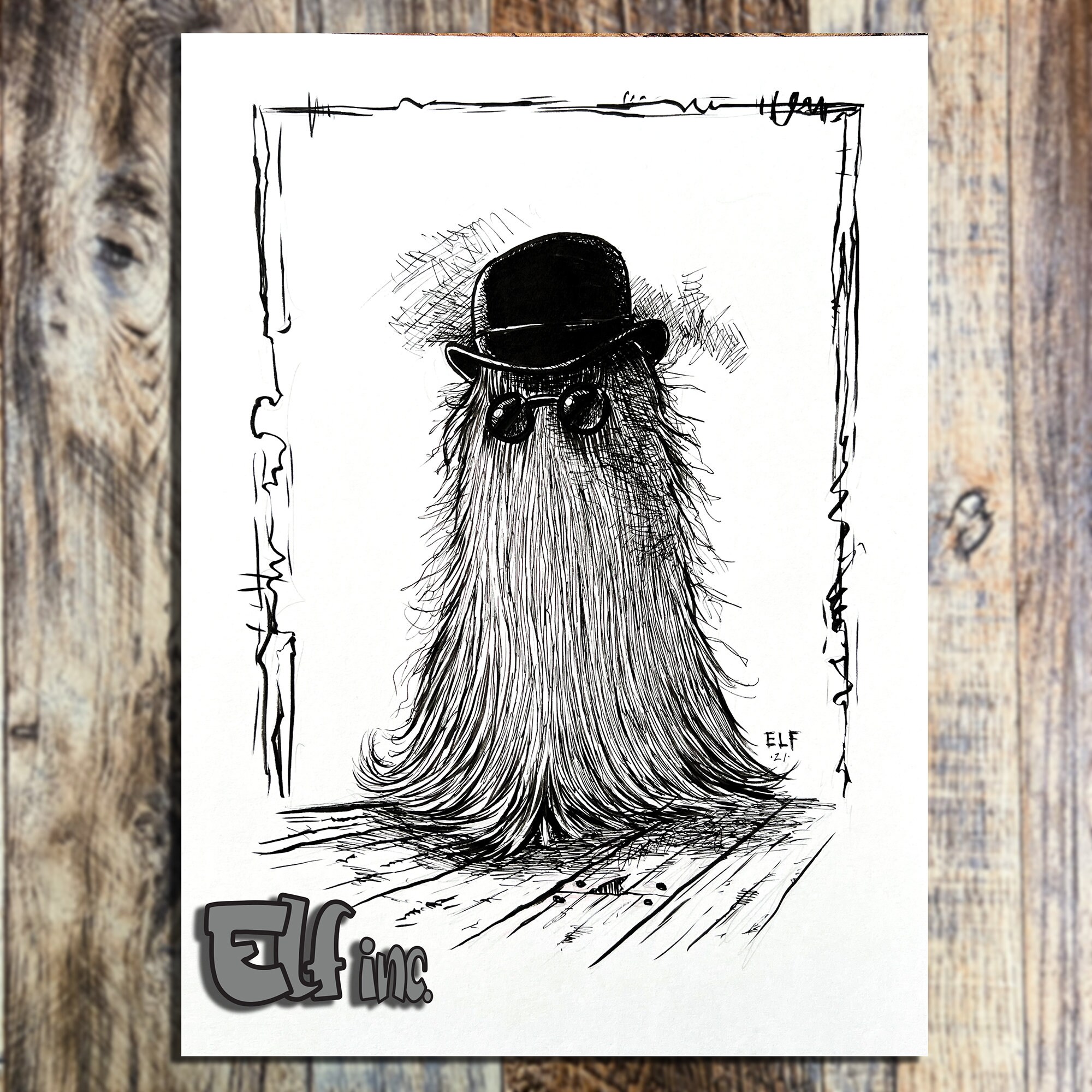 Cousin It Addams Family Original Art by elf - Etsy