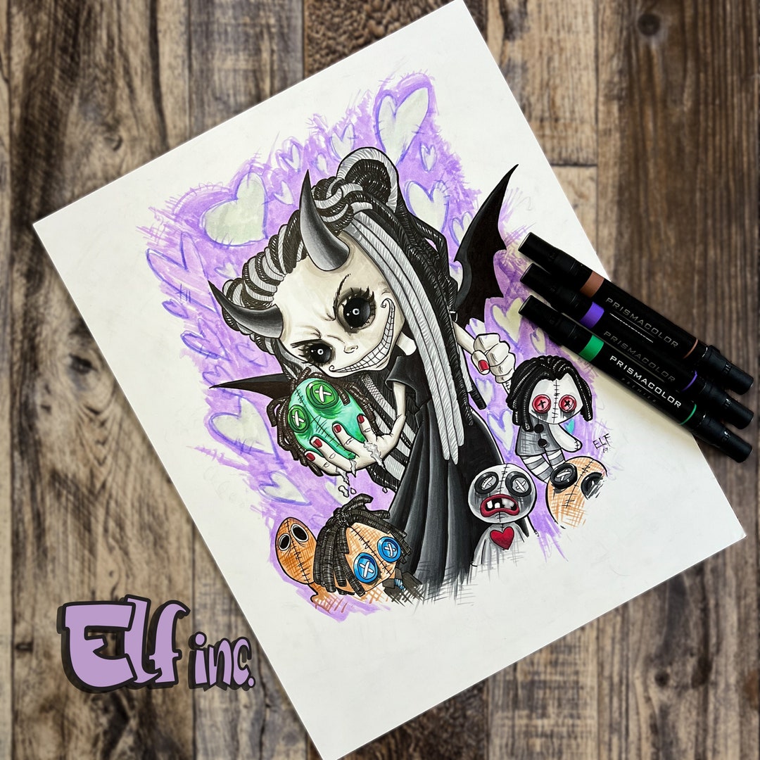 Sinister Suzi Goth Doll Original Artwork by “elf” - Etsy