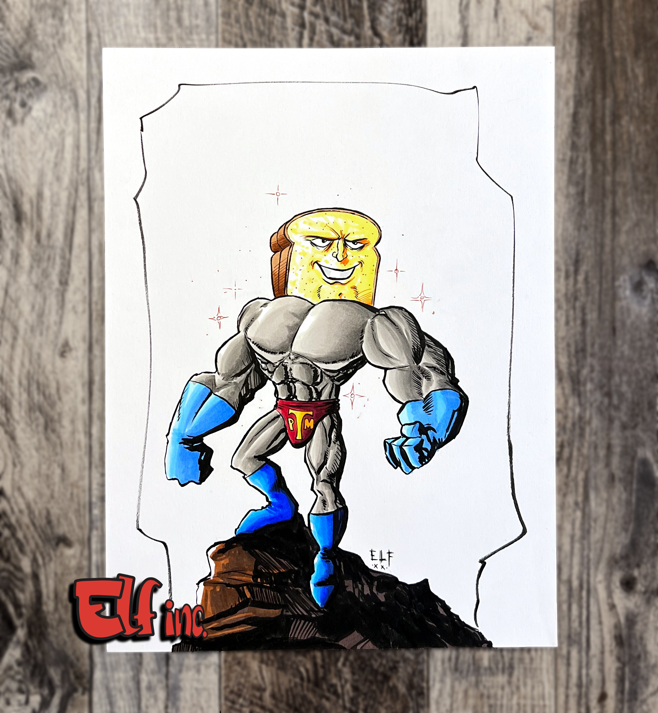 Powdered Toast Man | Ren & Stimpy | Original Art by “elf” - Etsy