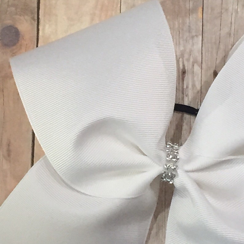 Classic White Cheer Bow Simple Bow Cheap Cheer Bow Bling - Etsy